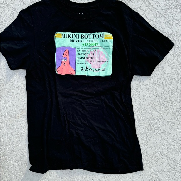 Nickelodeon | Shirts | Nickelodeon Patrick Star Drivers License Tshirt ...